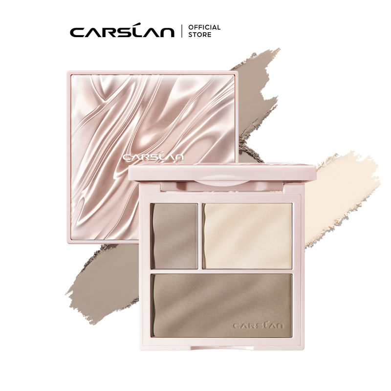 CARSLAN Dual-Effect 3D Highlighter and Contouring Powder Palette, 18g/0 ...