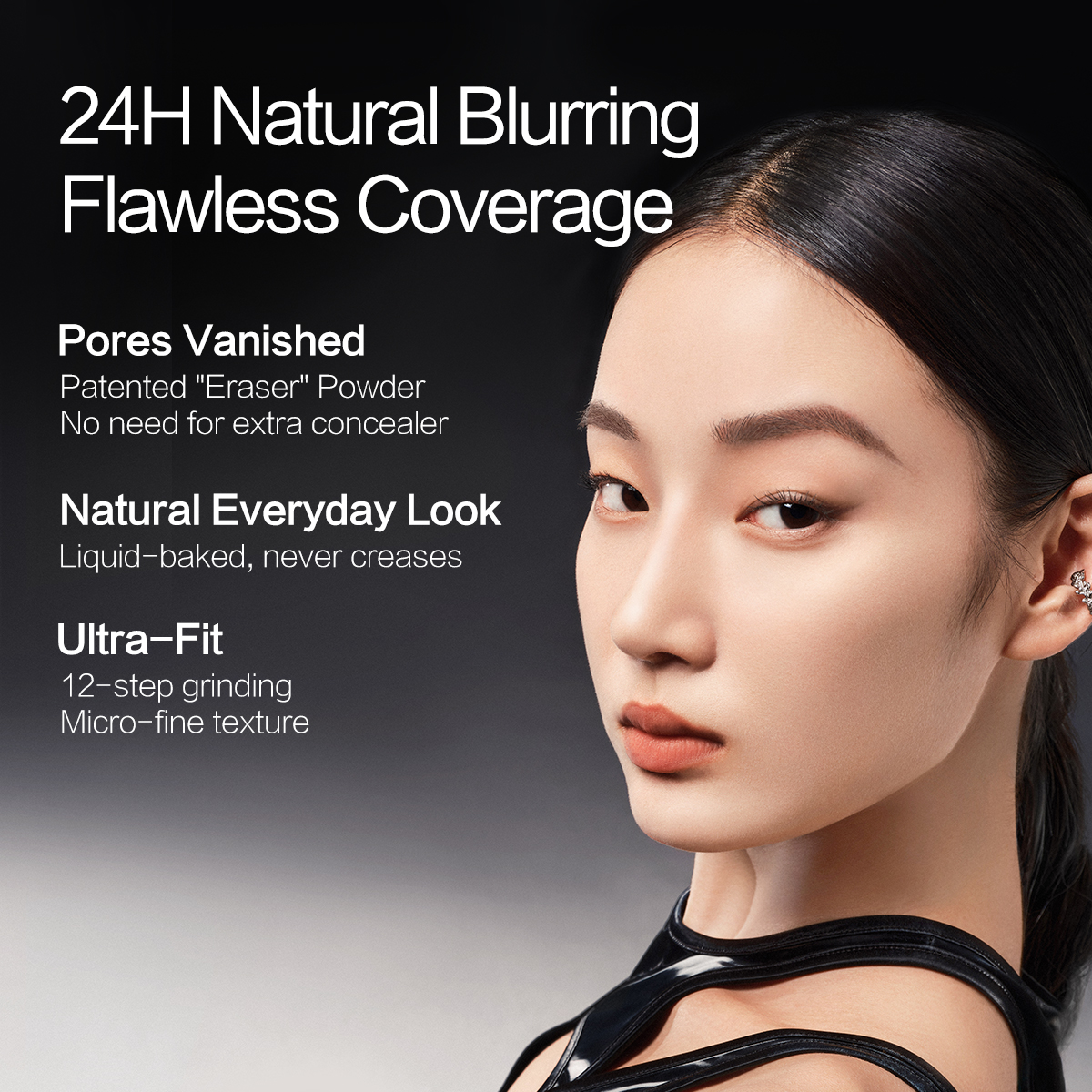 CARSLAN Black Magnet Foundation 24H Natural Blurring Flawless Coverage, 30g/1.02fl Oz